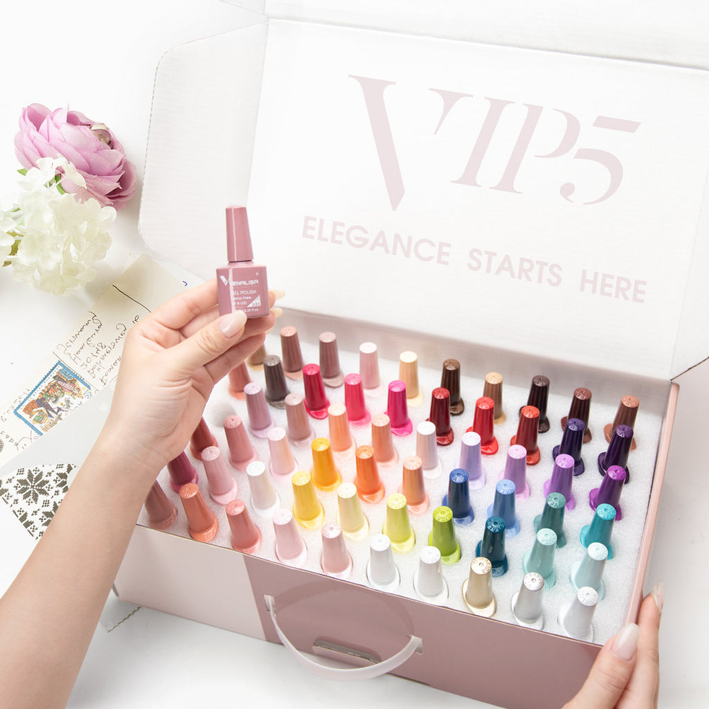 Venalisa VIP5 Gel Polish Kit 60 Colors Hema Free