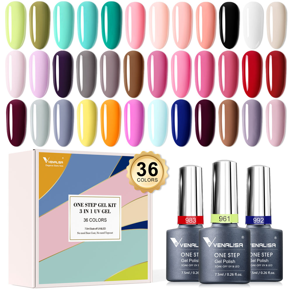 Venalisa One Step Gel Polish Kit (36 Colors Whole Set)