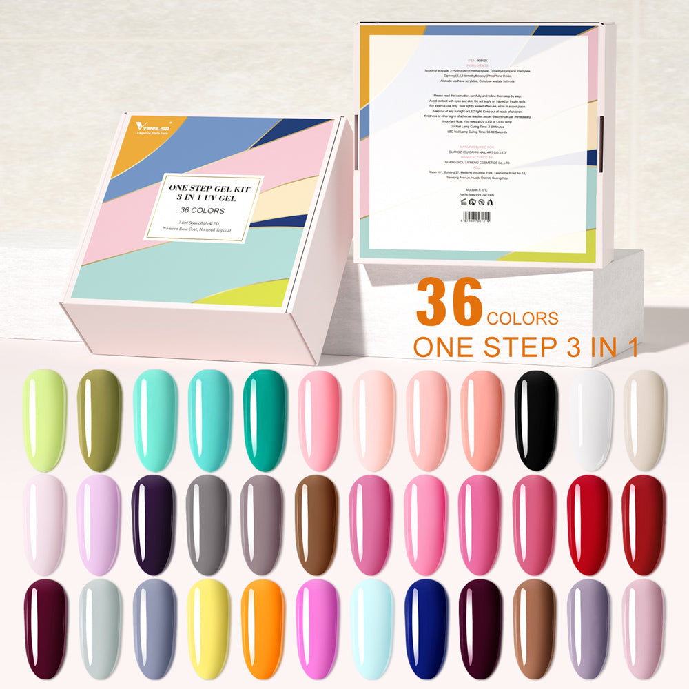 Venalisa One Step Gel Polish Kit (36 Colors Whole Set)