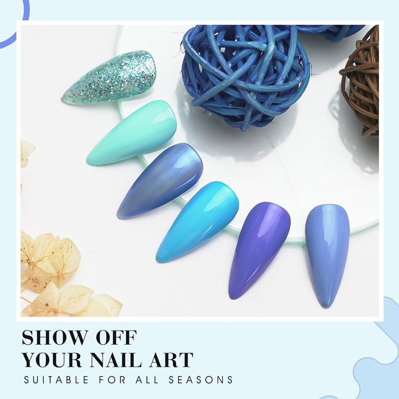 Blue - Venalisa 6 Colors Gel Polish Set