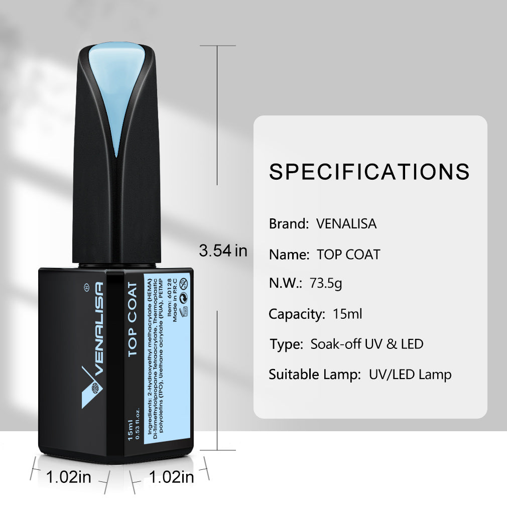 Venalisa Shiny Tempered Top Coat 15ml