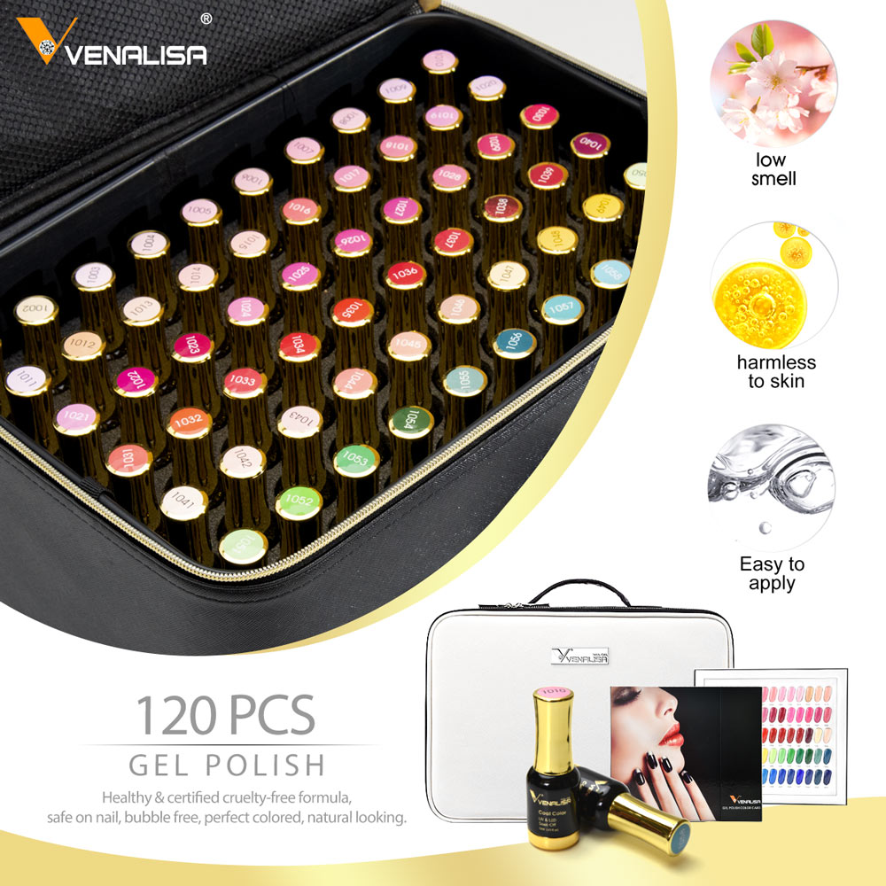 Venalisa 120 pcs Whole Set Gel Nail Polish Kit