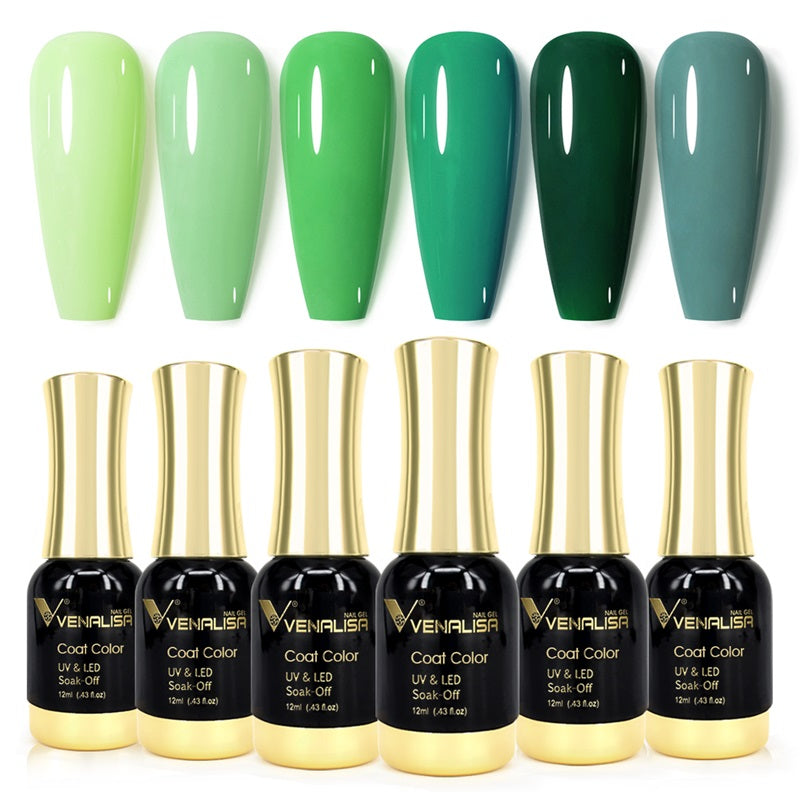 Venalisa 12ml*6 Colors Gel Polish Set Midori Green