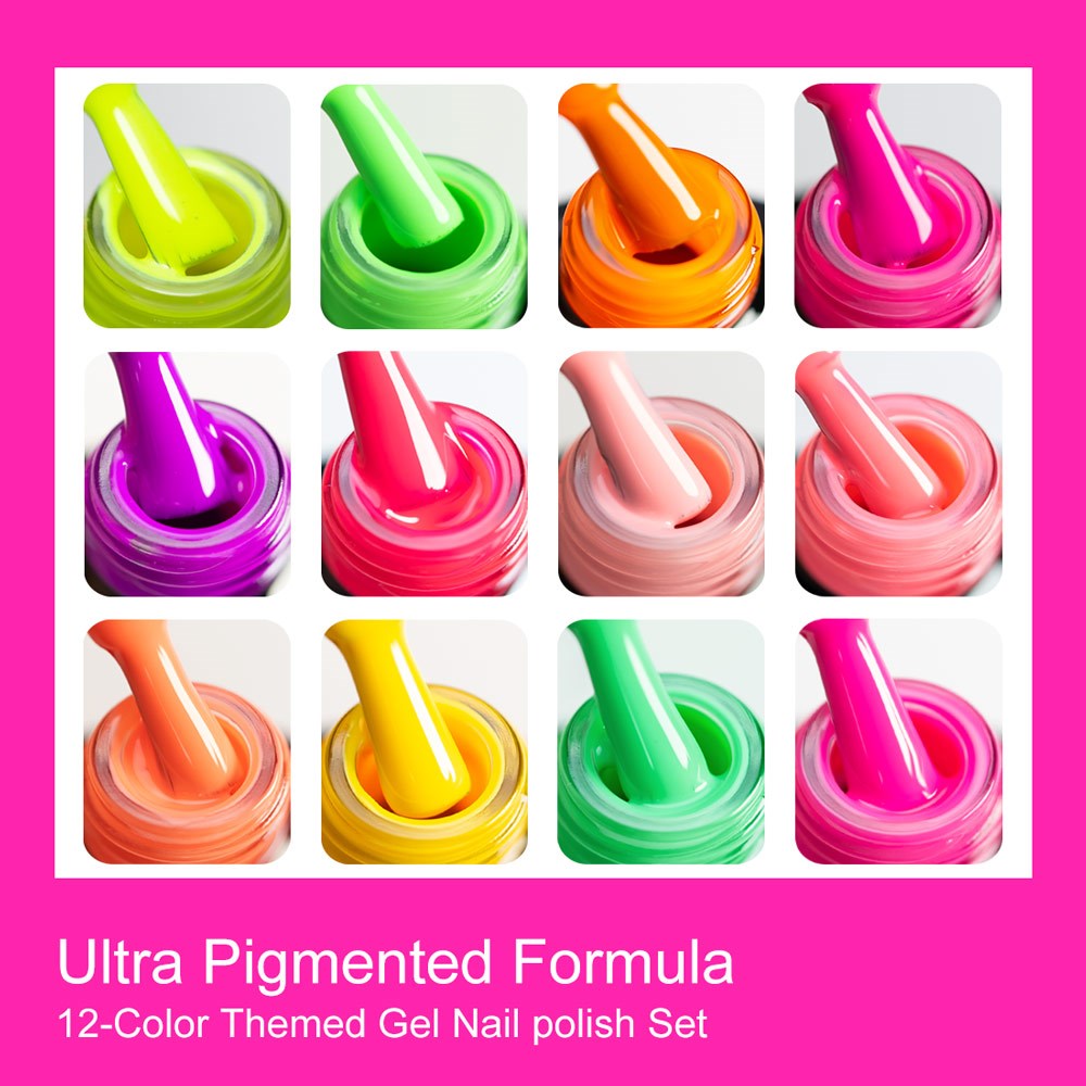 Neon Gel Polish 12 Colors Set TPO Free Hema Free – Venalisa