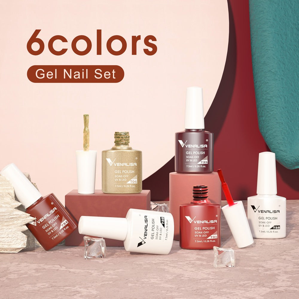 Christmas Eve- Venalisa 6 Colors Gel Polish Set