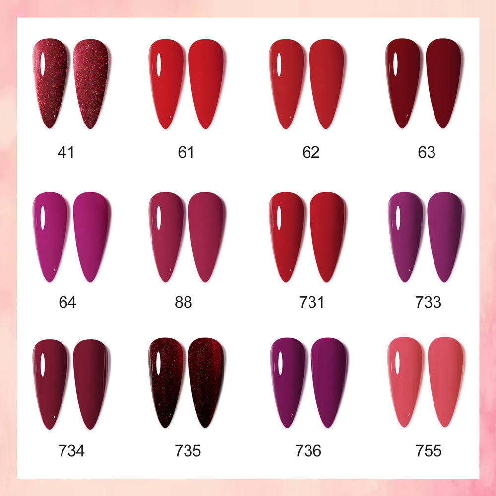 Red Elegance- Gel Polish 12 Colors Set – Venalisa