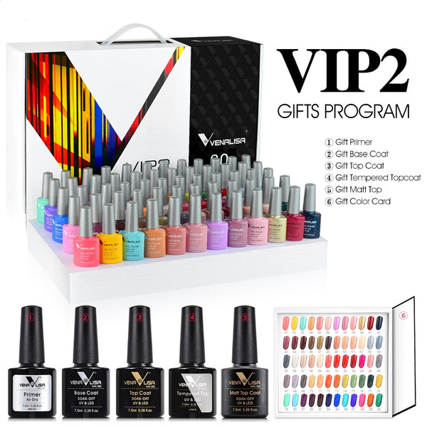 Venalisa VIP2 Gel Nail Polish Kit 60 Colors Set