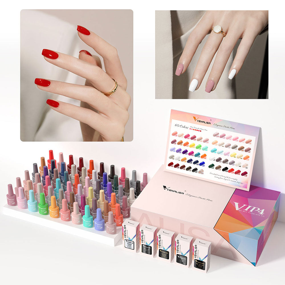 Venalisa VIP4 Gel Nail Polish Kit HEMA Free Of 60 Colors