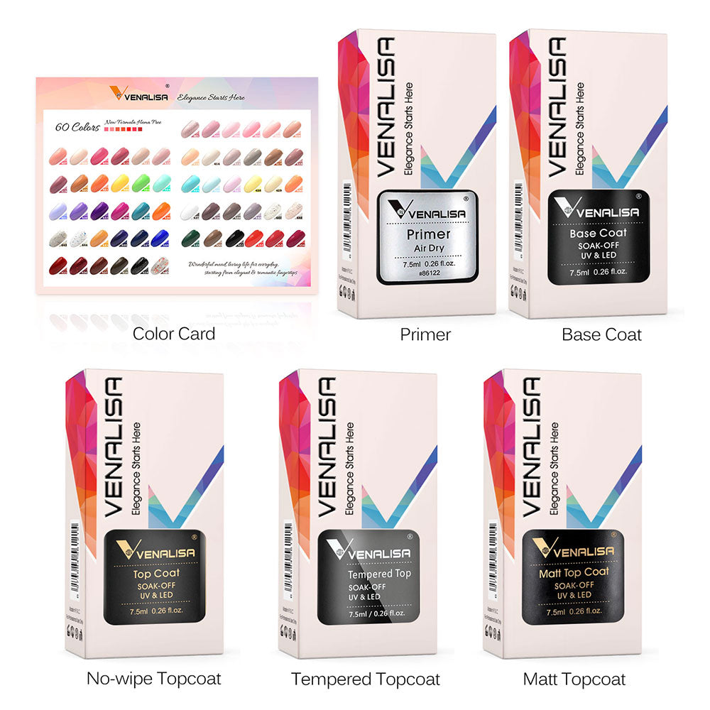 Venalisa VIP4 Gel Nail Polish Kit HEMA Free Of 60 Colors